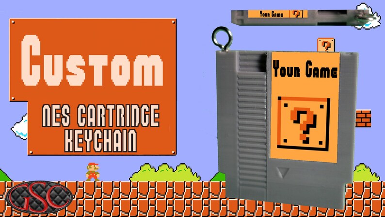 NES Custom Cartridge Keychain - Etsy