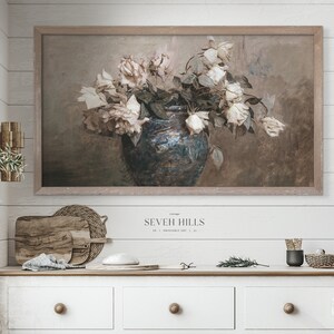 Floral Frame TV Art, Roses Samsung Frame TV, Botanical Digital Download ...