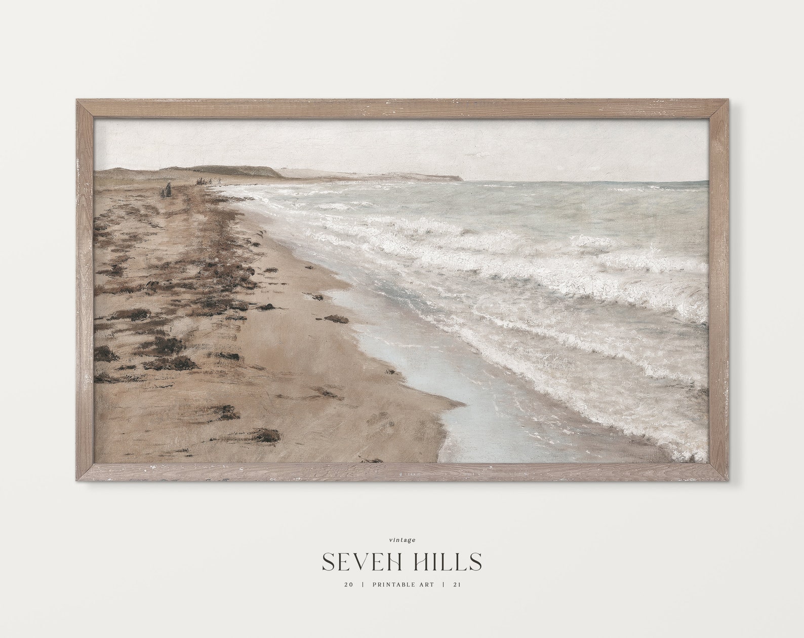 Nautical Samsung Frame TV Set Ocean Shore Vintage Oil | Etsy