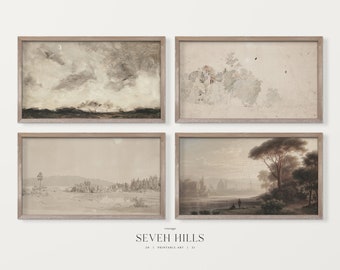 Neutral Frame Tv Art - Etsy