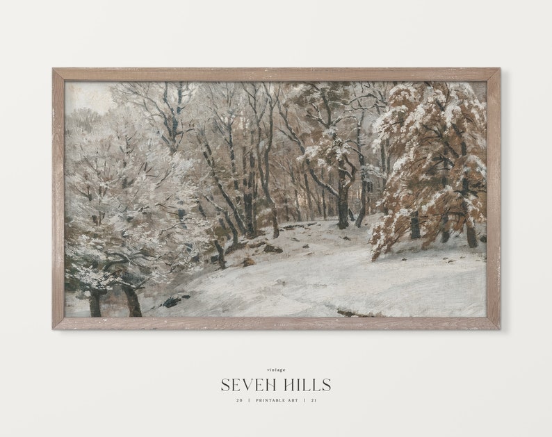 Samsung Frame TV SET Winter Mountain Frame TV Cabin Digital - Etsy