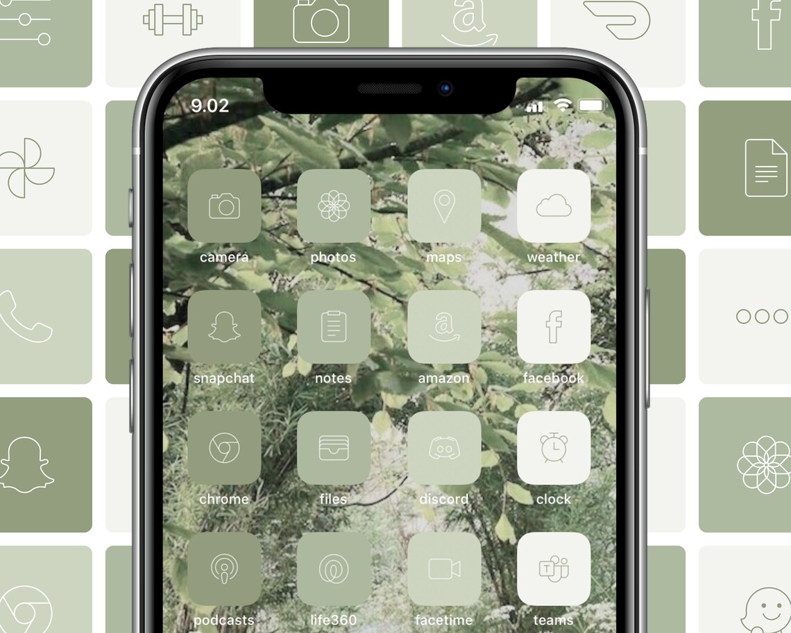 Sage Green App Icons Ios 14 App Icons Iphone Icons Neutral - Etsy