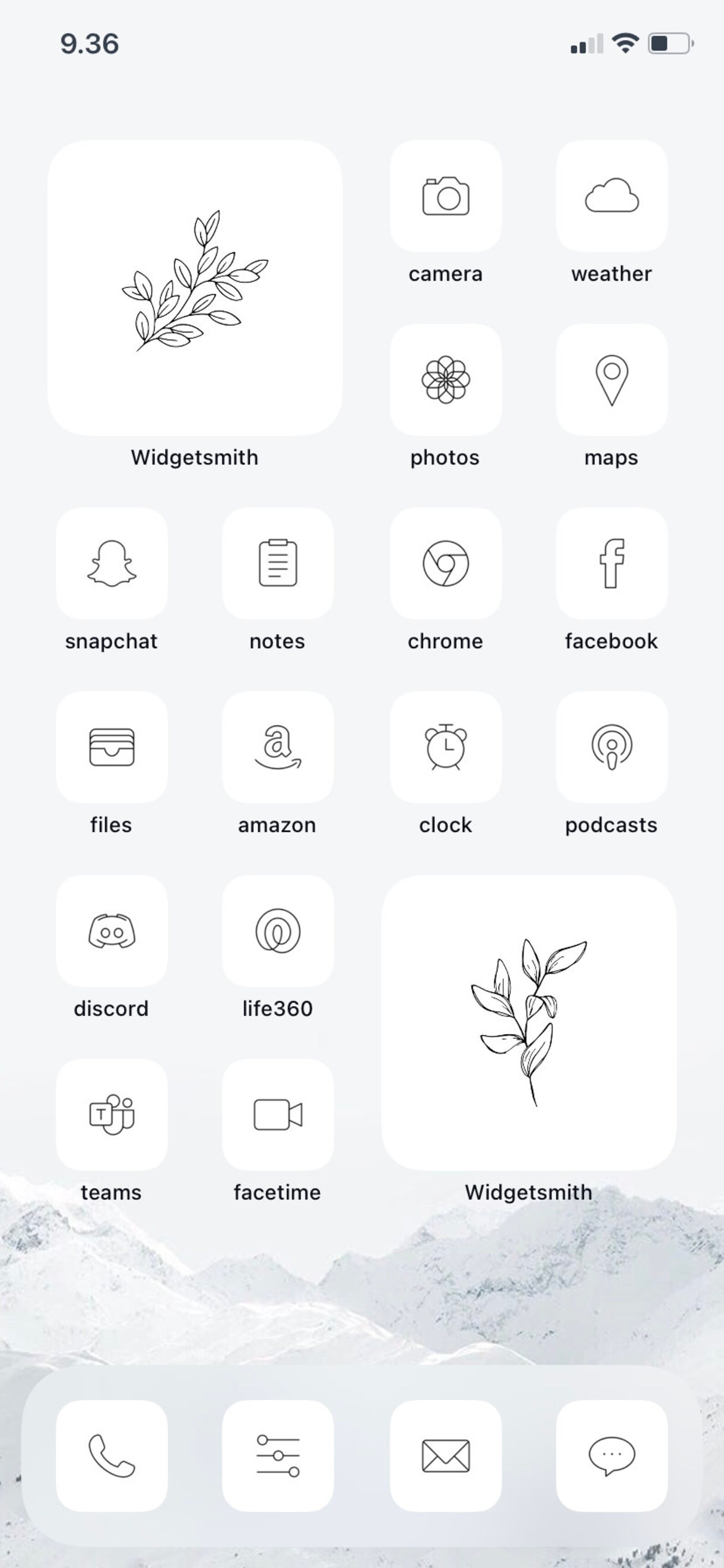 Minimal White App Icons Ios 14 App Icons Iphone Icons Black - Etsy
