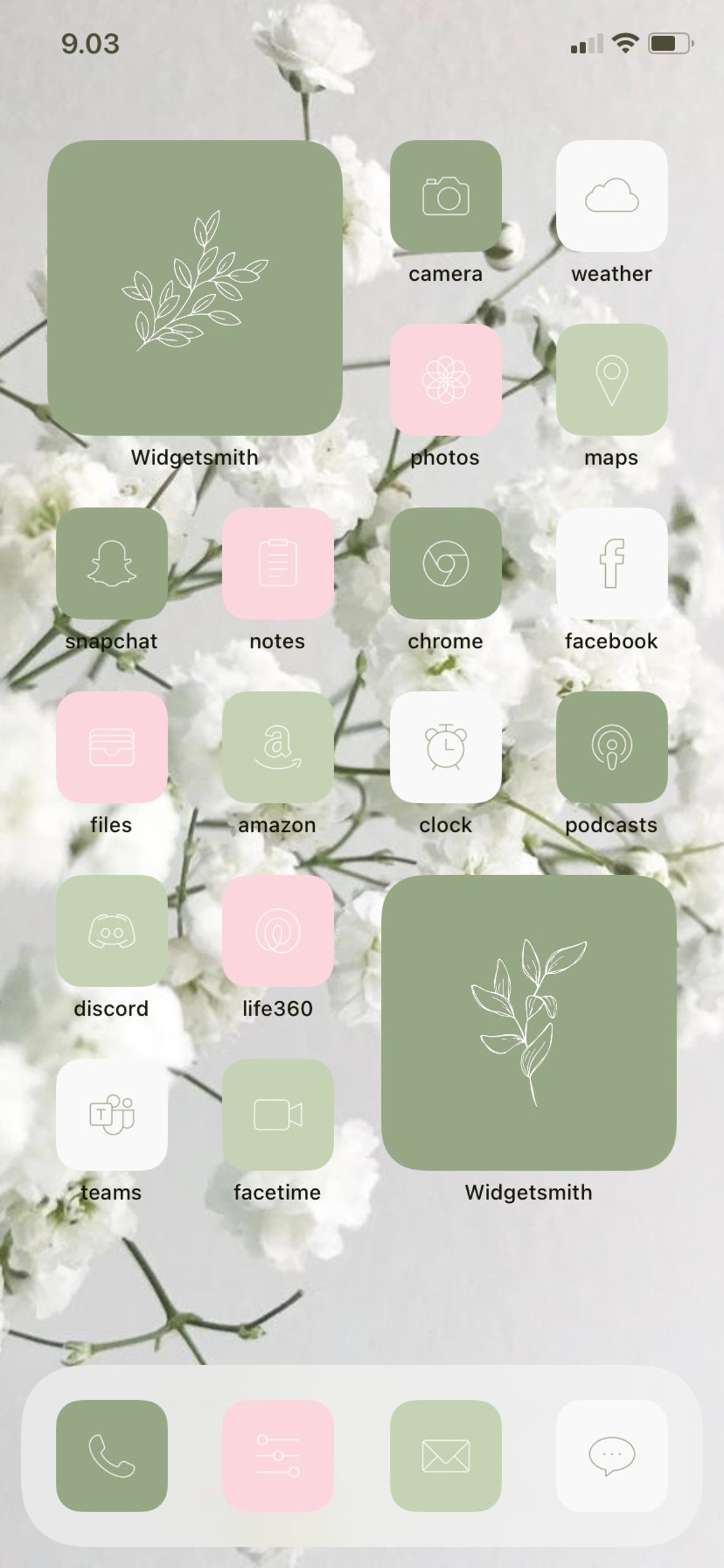 Spring App Icons, Ios 14 App Icons, iPhone Icons, Green & Pink ...