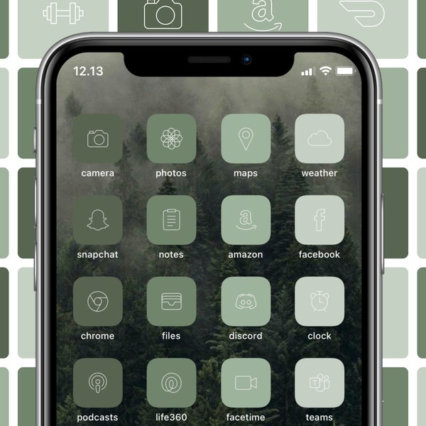 Green App Icons - Etsy
