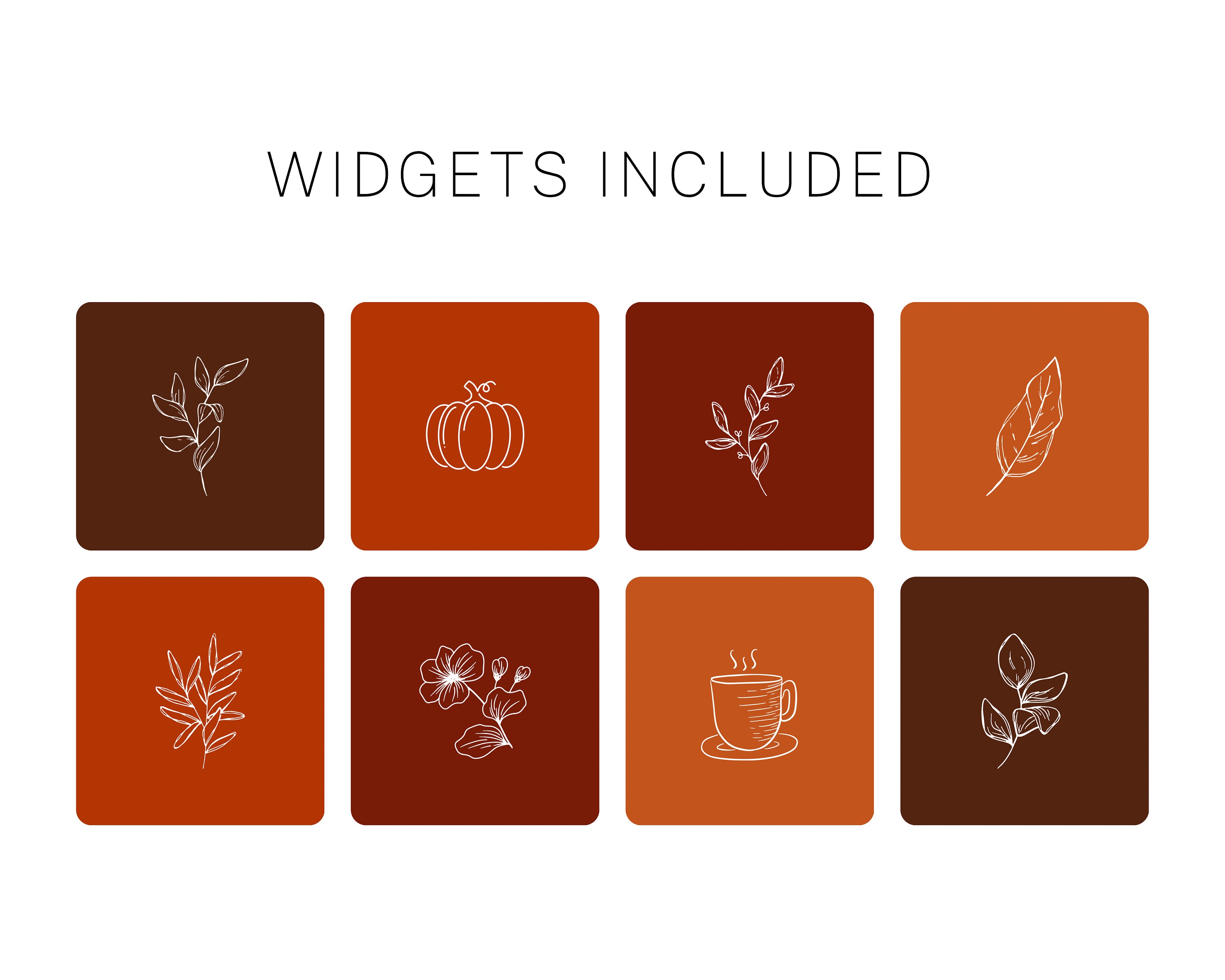 November App Icons, Ios 14 App Icons, Fall iPhone Icons, Autumn ...