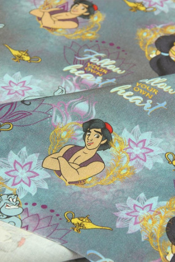 Sewing & Fiber Aladdin Magic Lamp Fabric Anime Cartoon Fabric Cotton ...