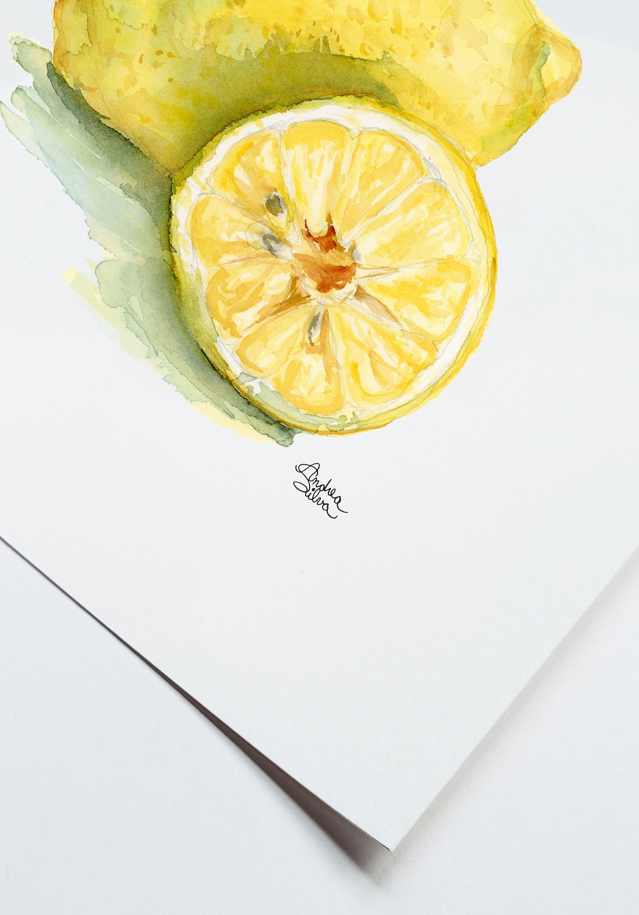 Lemons Watercolor Print - Etsy