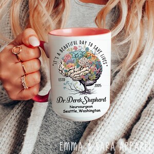 Greys Anatomy Coffee Mug Derek Shepherd Greys Anatomy Grey - Etsy