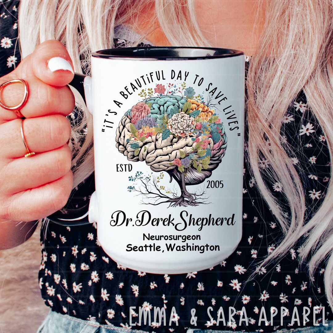 Greys Anatomy Coffee Mug Derek Shepherd Greys Anatomy Grey - Etsy