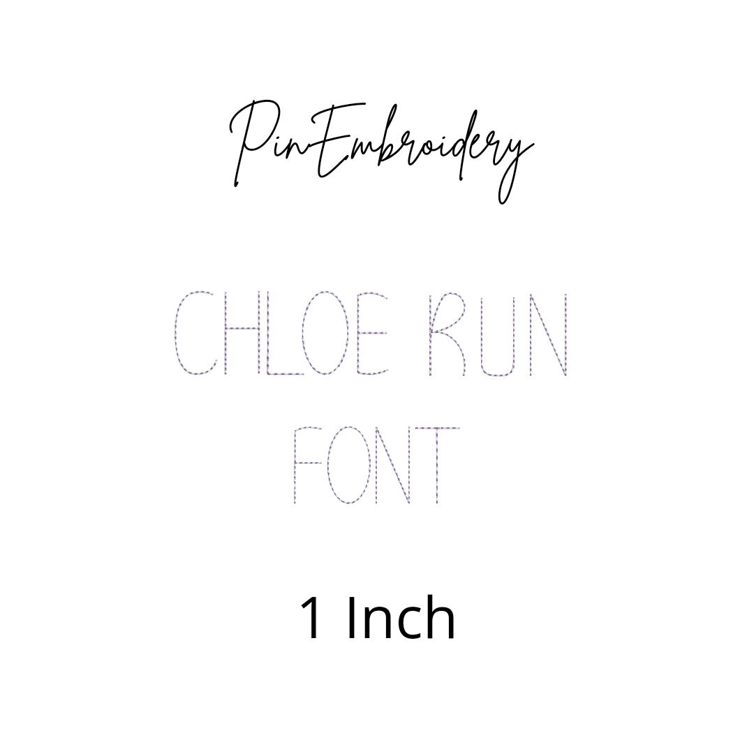 Chloe Run Stitch Font, Quick Stitch Fonts, Machine Embroidery Font ...