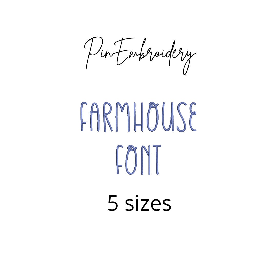 Farmhouse Embroidery Font, Cute Modern Letters (digital Download) - Etsy