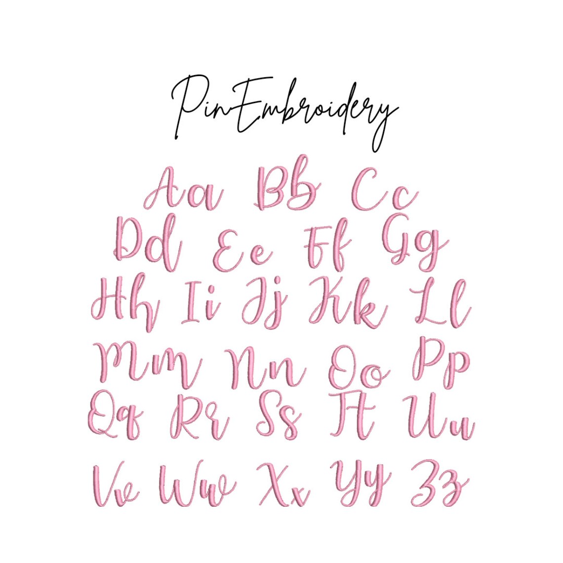 Ella Script Font Machine Embroidery Font Scripts Fonts | Etsy