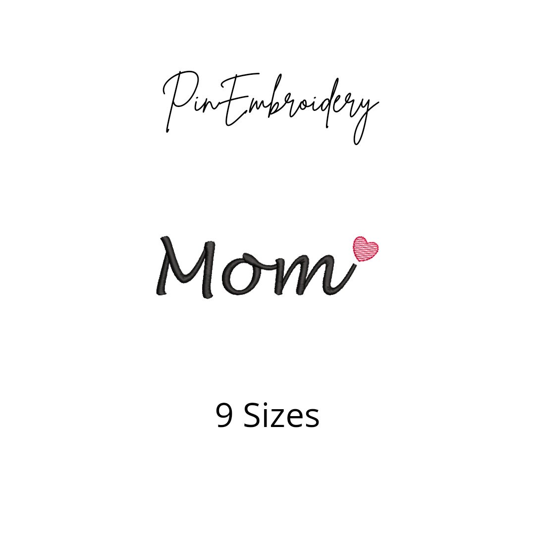 Mom Satin Stitch Embroidery Design, Quick Stitch (digital Download) - Etsy