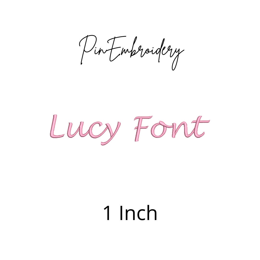 Lucy Script Font, Machine Embroidery Font, Scripts Fonts, Cursive Fonts, 1 Inch - Etsy