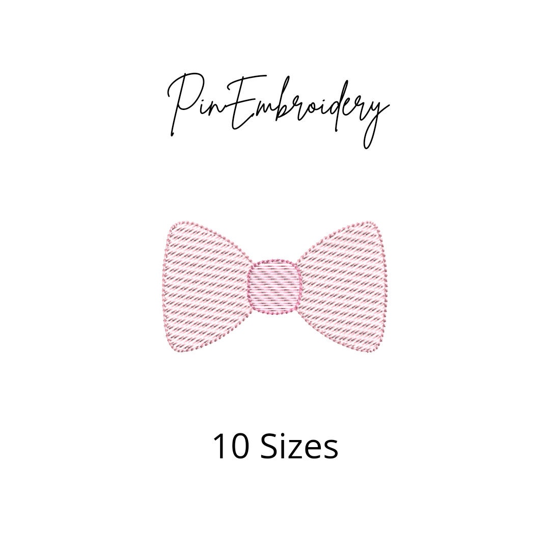 Bow Sketch Stitch Embroidery Design, Cute Designs, Bow Quick Stitch ...