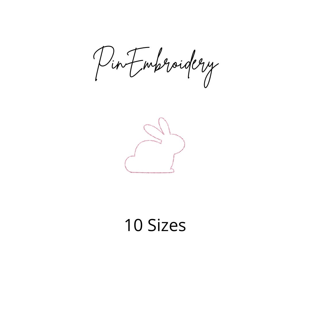 Bunny Outline Embroidery Design, Quick Stitch Rabbit, Easter Embroidery ...