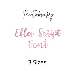 Ella Script Font, Machine Embroidery Font, Scripts Fonts, Cursive Fonts ...