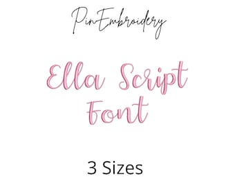Ella Script Font, Machine Embroidery Font, Scripts Fonts, Cursive Fonts ...