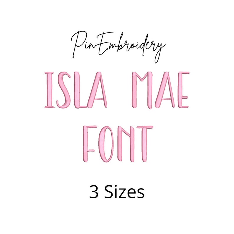 Isla Mae Font Machine Embroidery Font Modern Fonts Cursive - Etsy