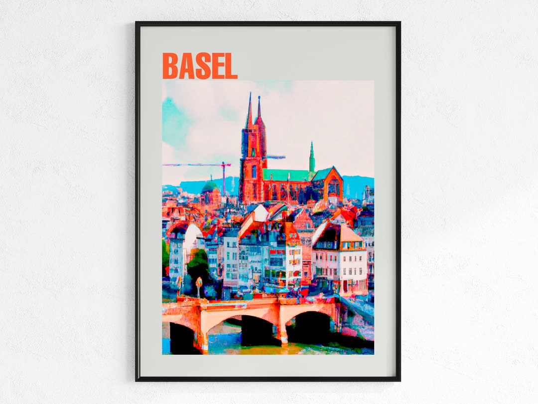 Basel Poster, Basel Wall Art, Switzerland Poster, Vintage Print, Wall ...