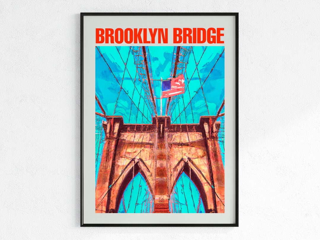 Brooklyn Bridge Print , New York Poster , Wall Art, Travel Gift ...
