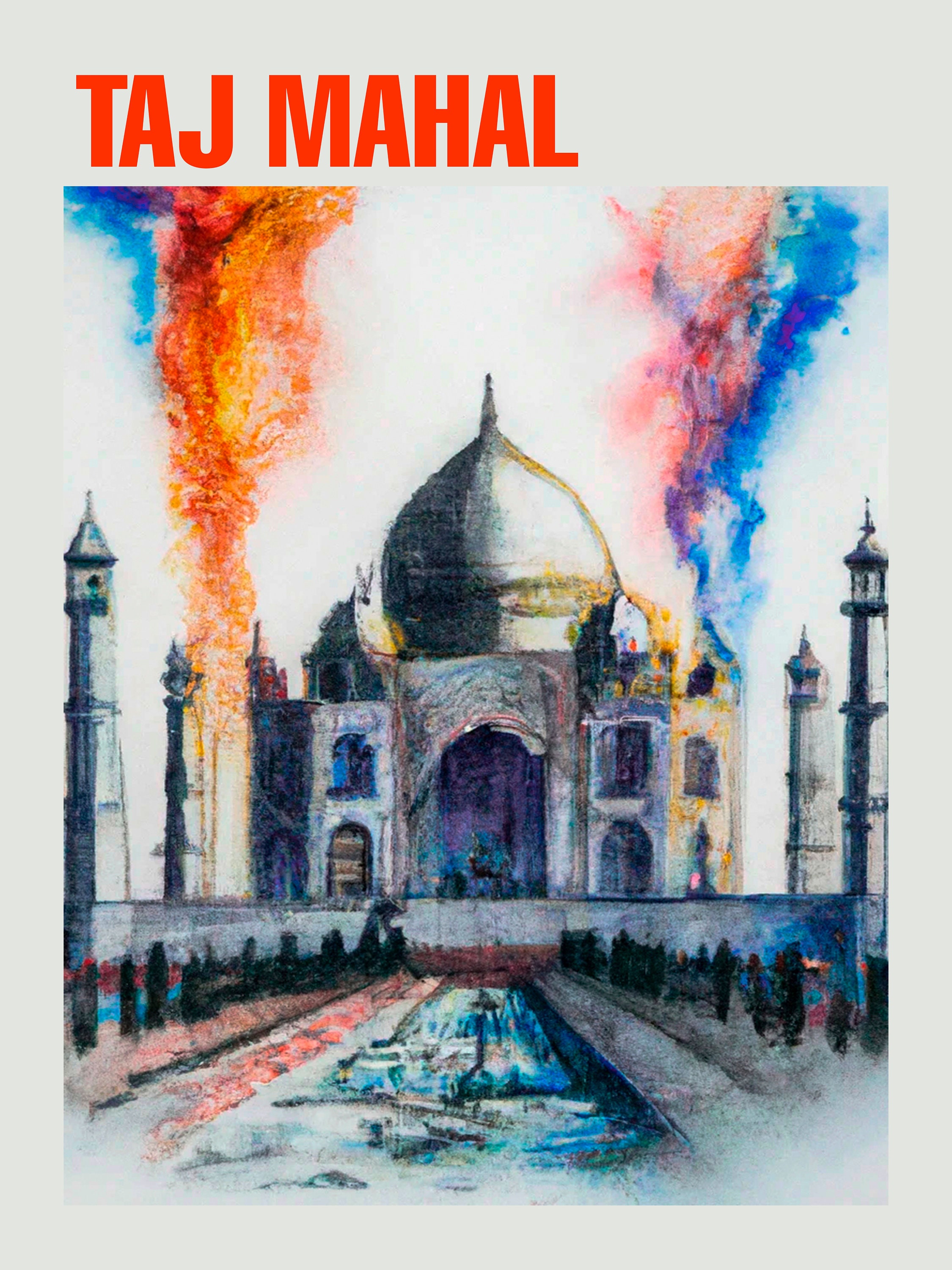Taj Mahal Poster India Poster Taj Mahal Travel Poster Wall - Etsy