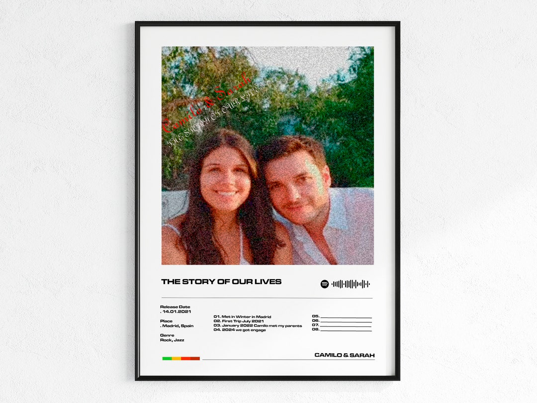 Personalized Couple Poster Couple Gift Idea Couple Music Album ...