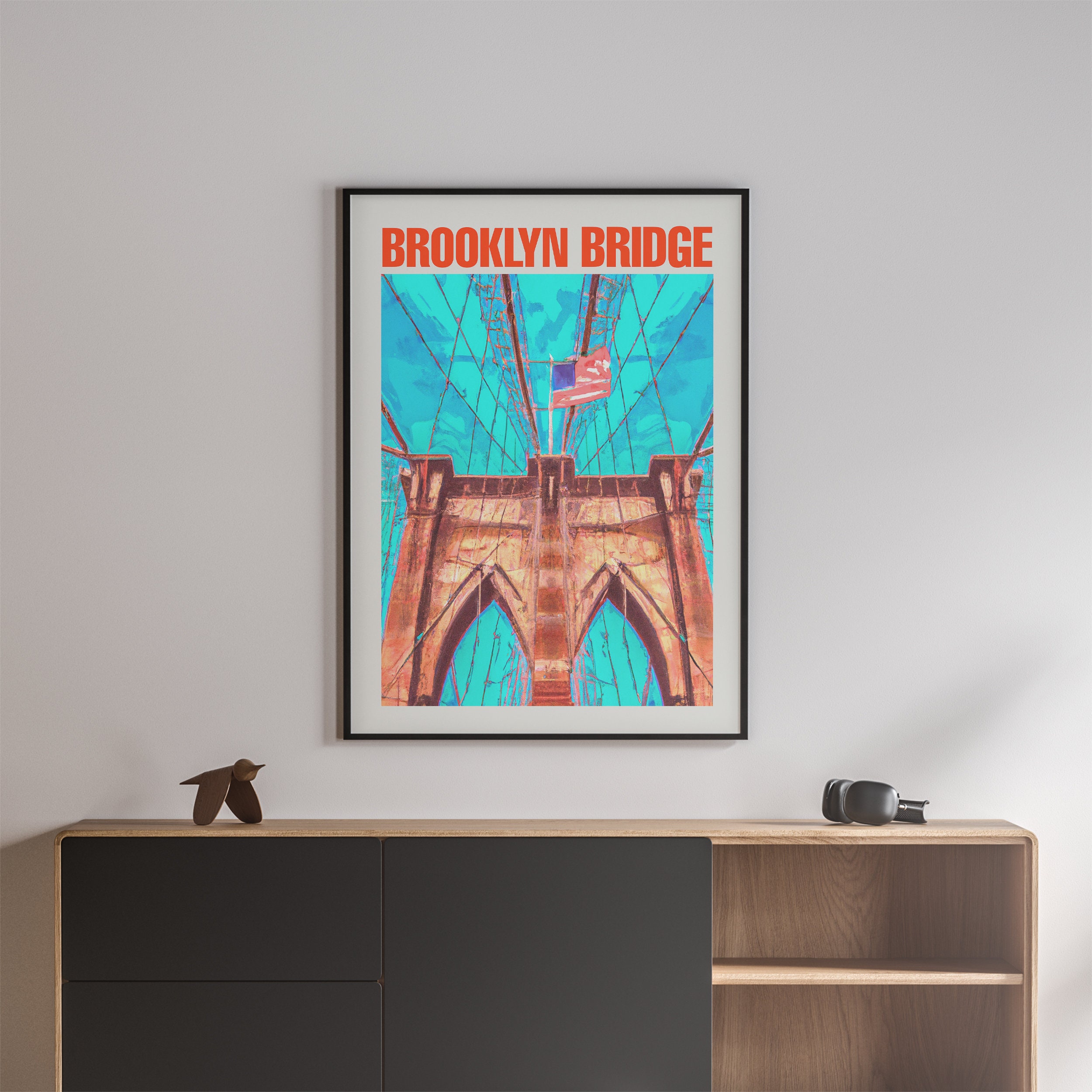 Brooklyn Bridge Print , New York Poster , Wall Art, Travel Gift ...