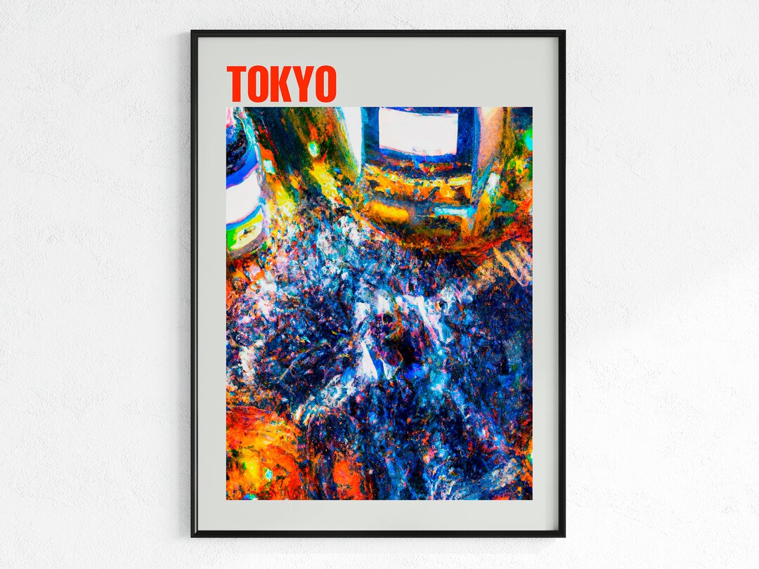 Tokyo Print, Tokyo Wall Art, Tokyo Poster, Shibuya Crossing, Wall Art ...