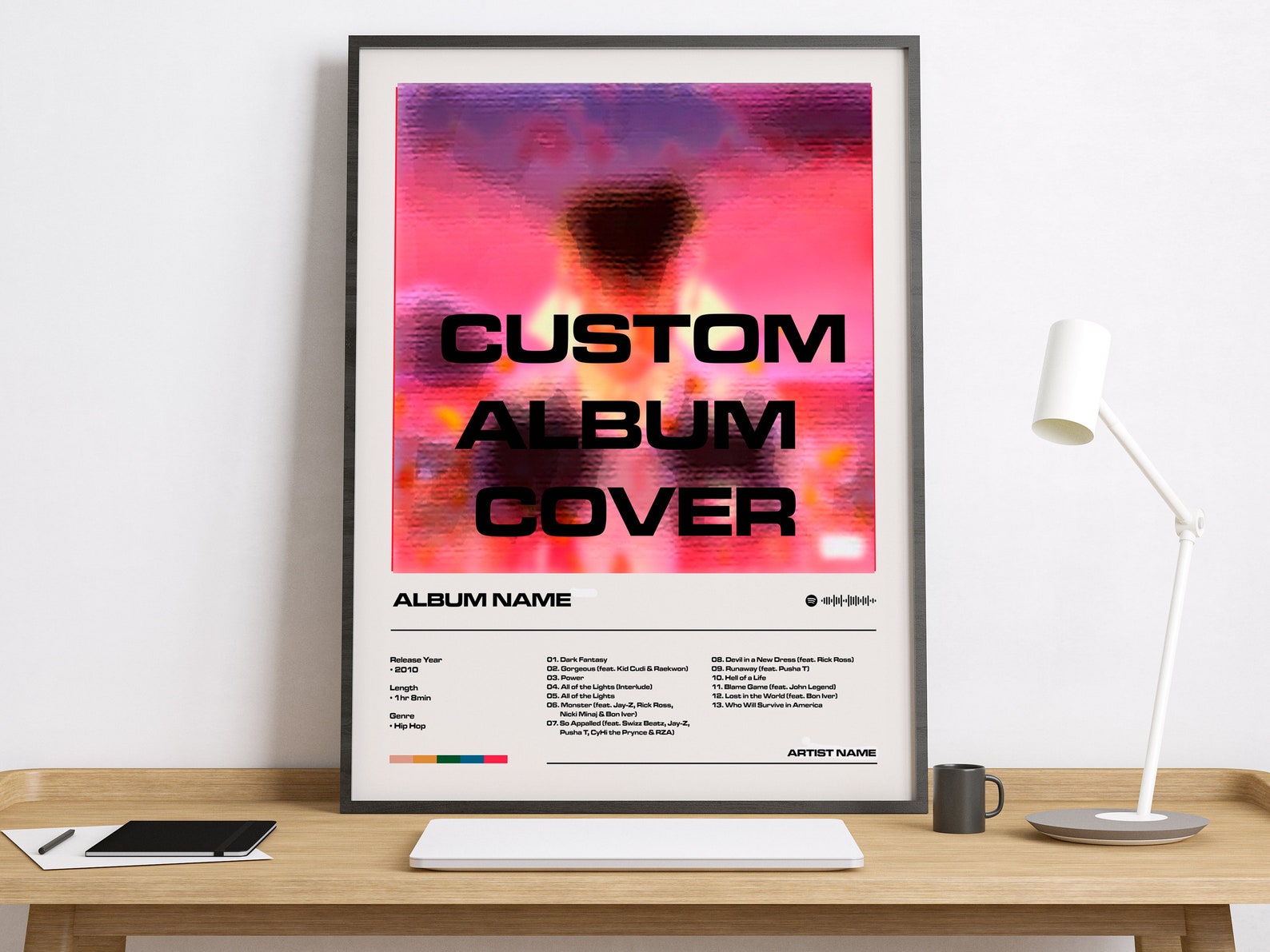 Custom Album Cover Album Poster Framed Poster Art Print Personalized ...