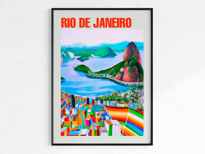 Rio Brazil Poster Rio De Janeiro Wall Art Print Wall Art - Etsy