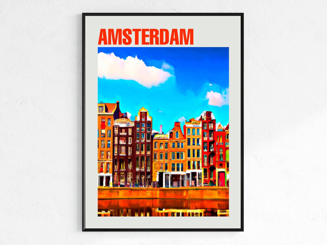 Amsterdam Print Wall Art the Netherlands Travel Gift - Etsy