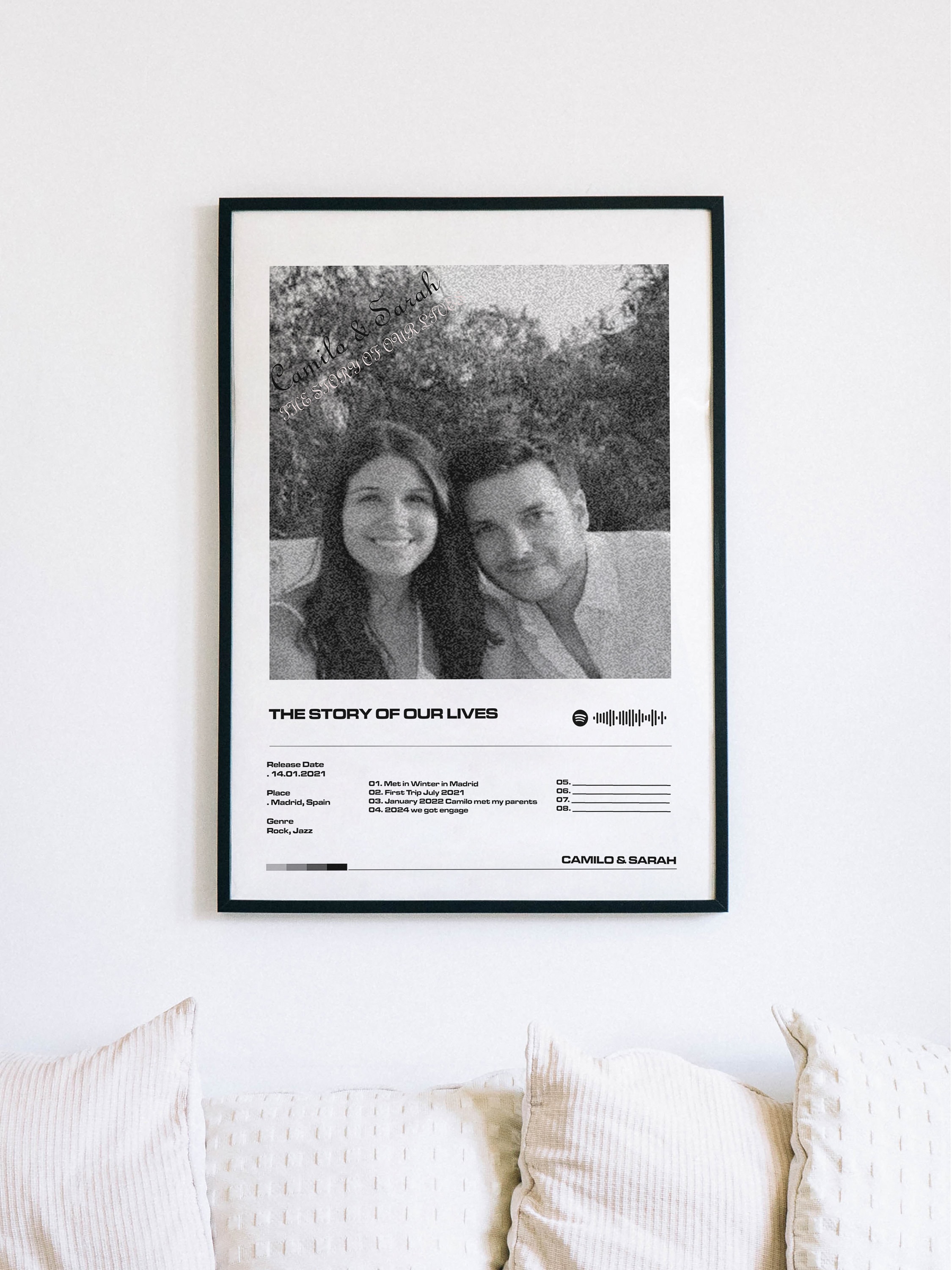 Personalized Couple Poster Couple Gift Idea Couple Music Album ...