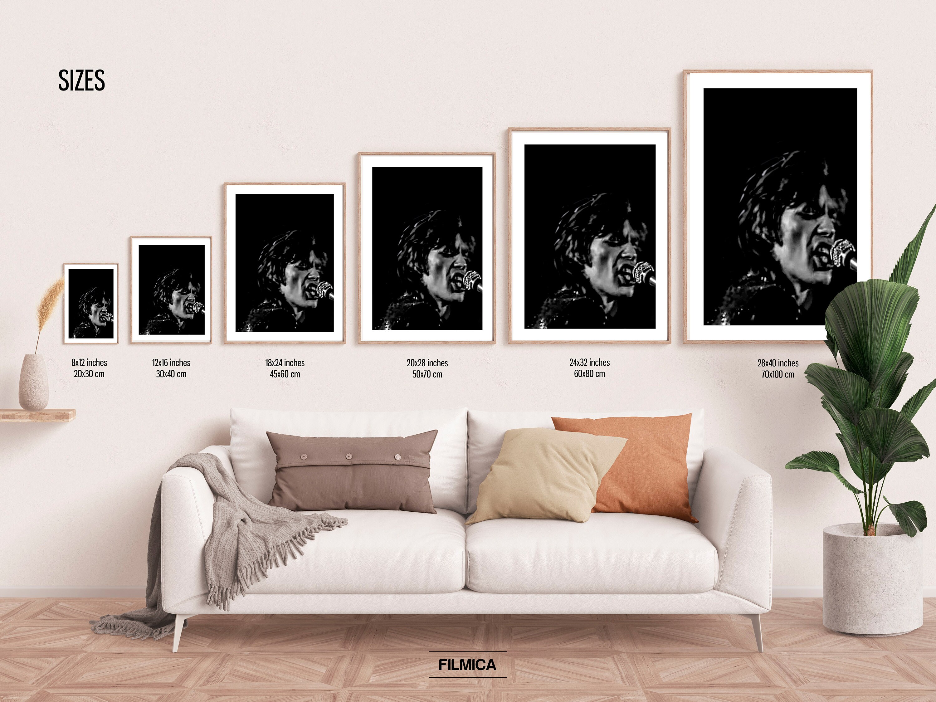 Mick Jagger Poster Mick Jagger Print Black and White Print the Rolling ...