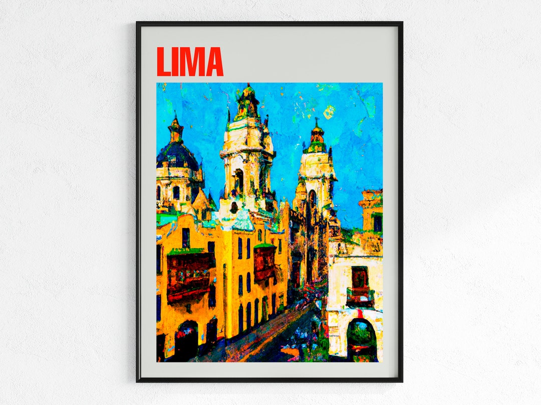 Lima Poster, Lima Print Image, Peru Poster, Vintage Art, Photo Print ...