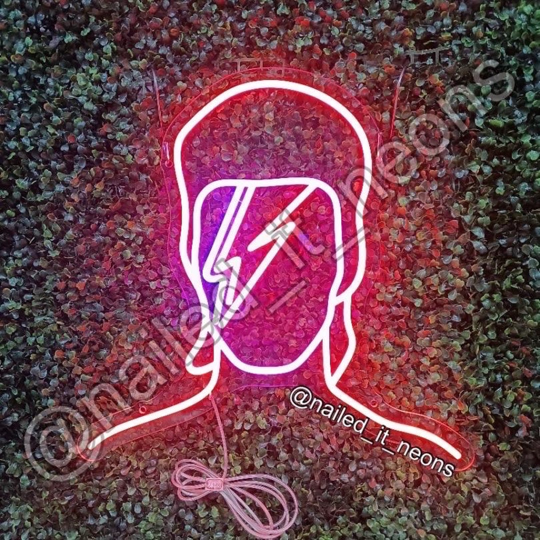 David Bowie LED Neon Sign Light Aladdin Sane Album Cover Art Lighting ...