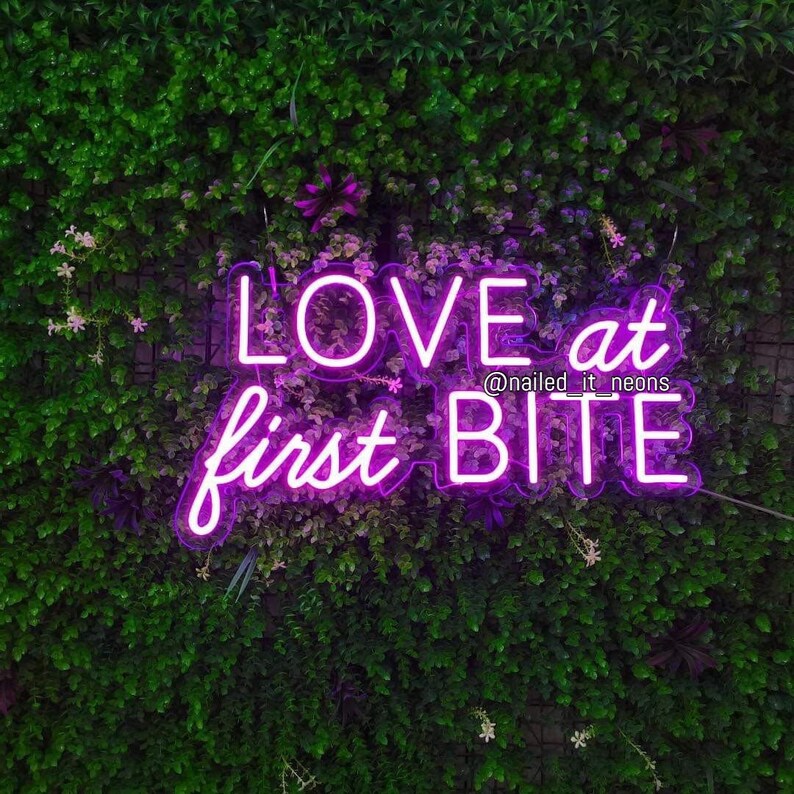 Love at First Bite LED Neon Sign Light Lighting Signage Bar Restaurant ...