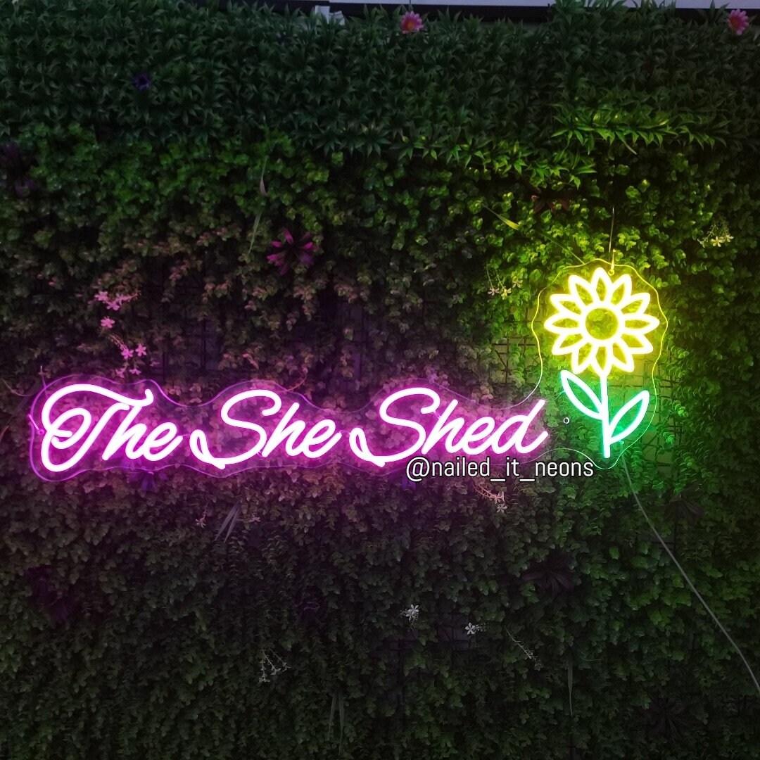 The She Shed LED Neon Sign Light Lighting Signage Decor Design Event ...