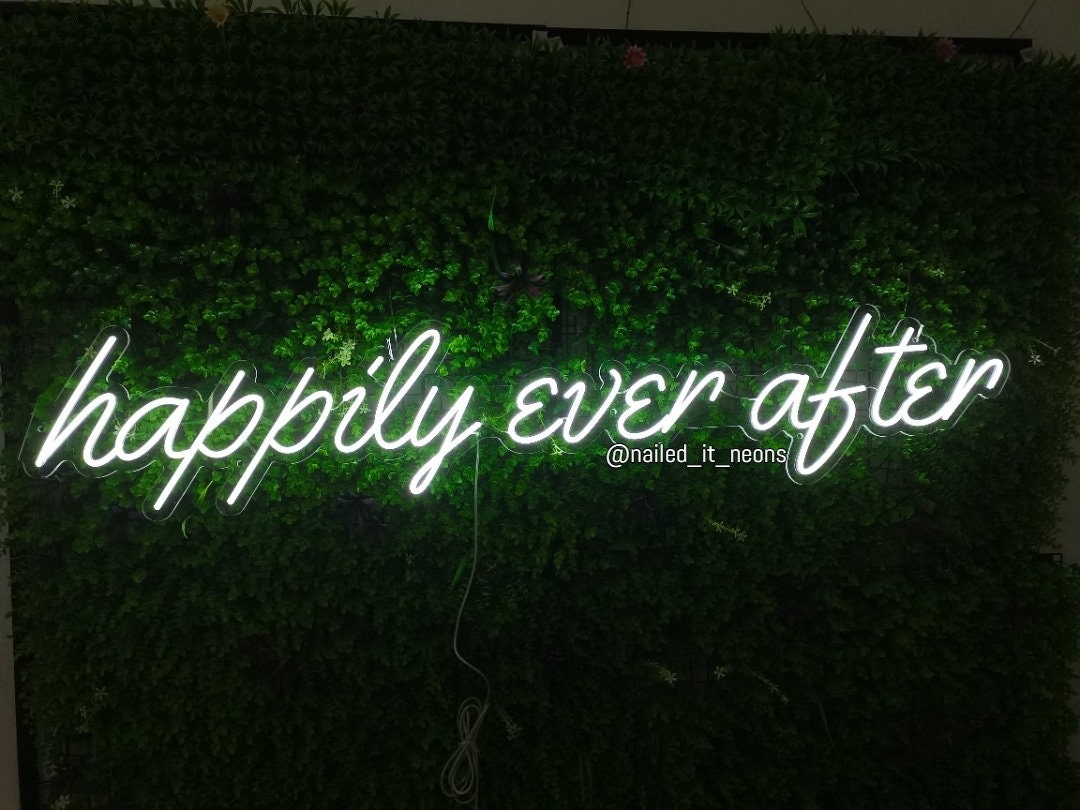 Happily Ever After LED Neon Sign Light Lighting Signage Wedding Bedroom ...
