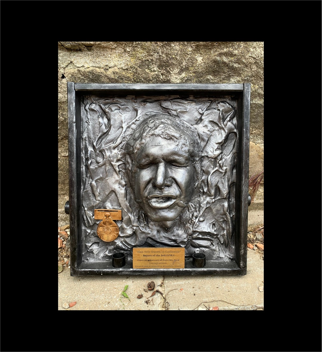 HAN SOLO Frozen in CARBONITE From Original Life Cast of Harrison Ford ...