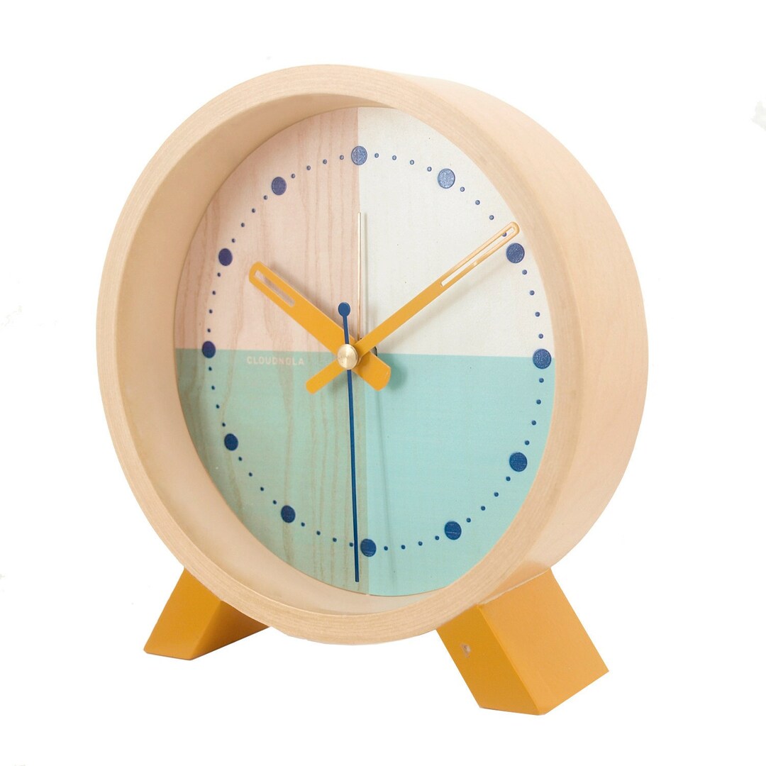 Wooden Modern Table Clock, Small Desk Clock, Wood Clock for Desk ...