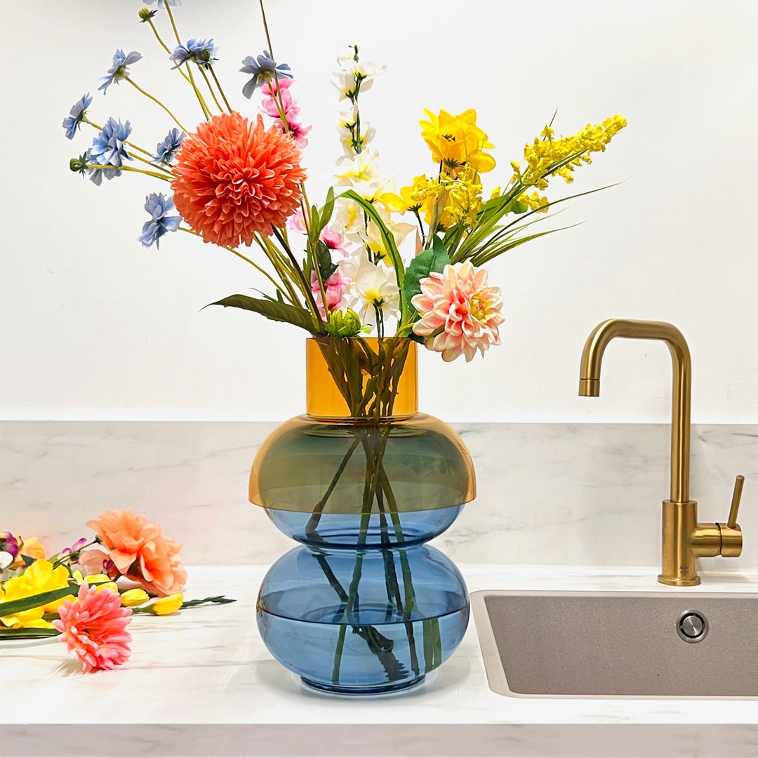 Large Bubble Vase, Handmade Vase, Reversible Vase , Mouth Blown Vase ...