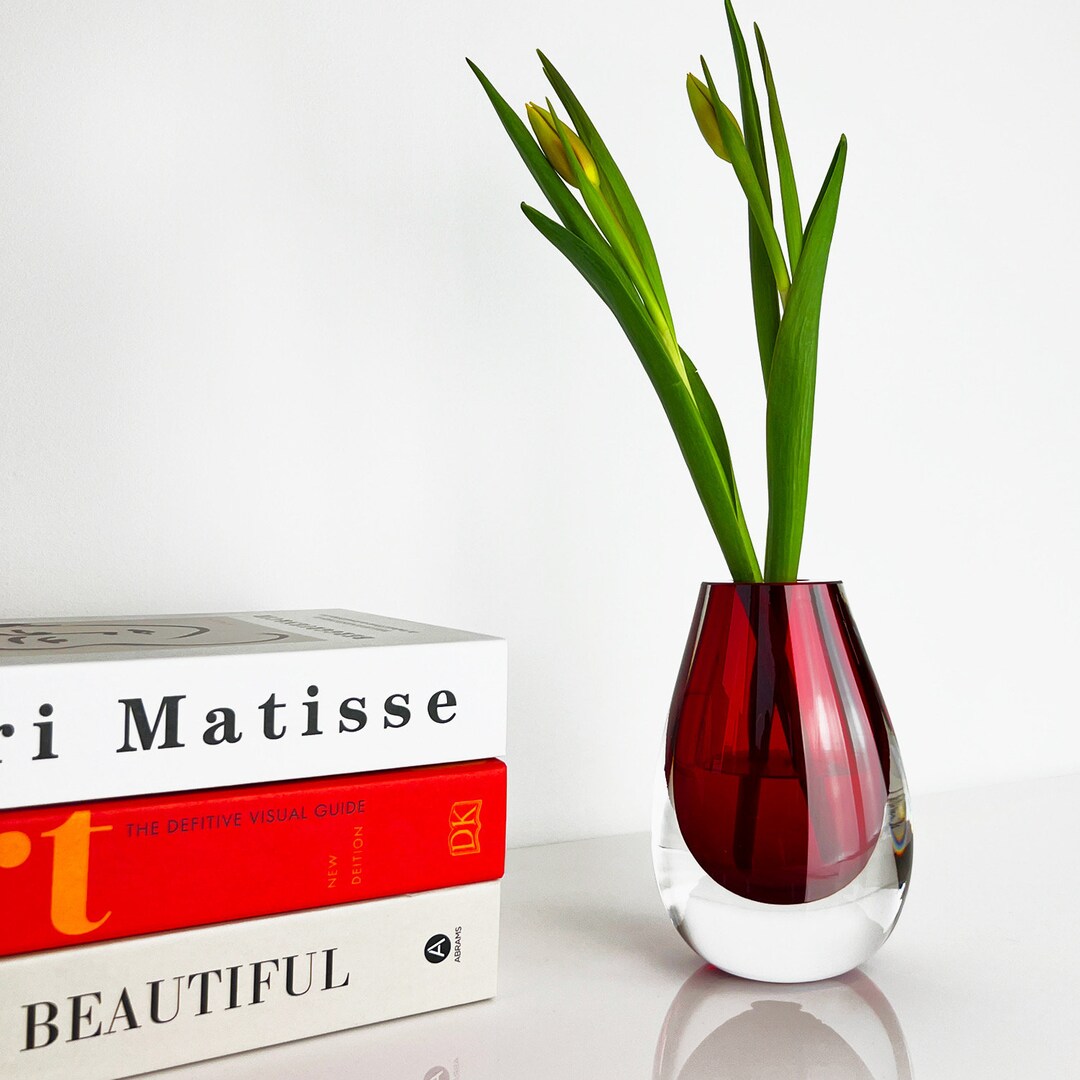 Crystal Art Glass : Cloudnola Drop Vase Mouthblown Vase - Whimsical ...