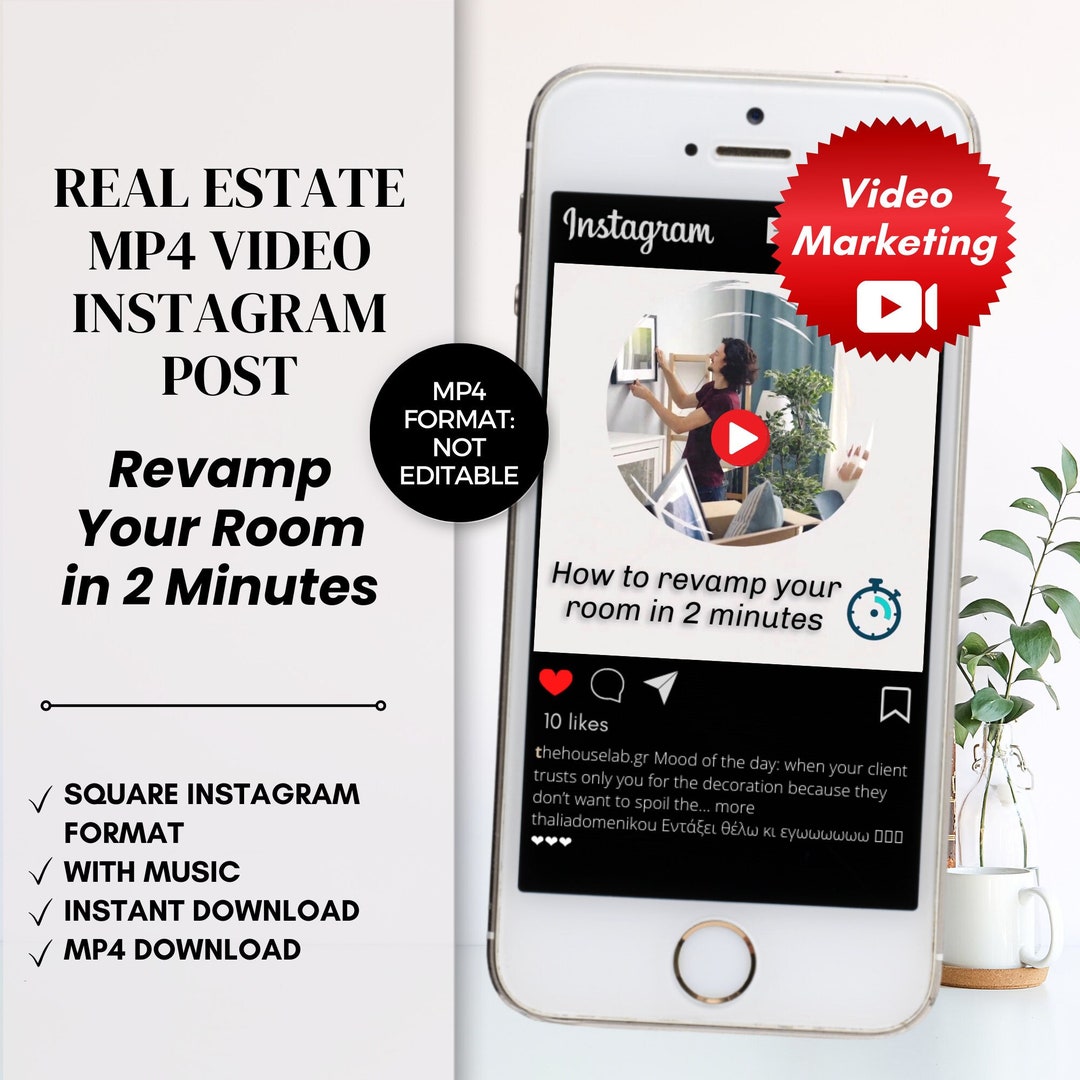 Social Media Video Post, Revamp Your Room in 2 Minutes, Realtor ...