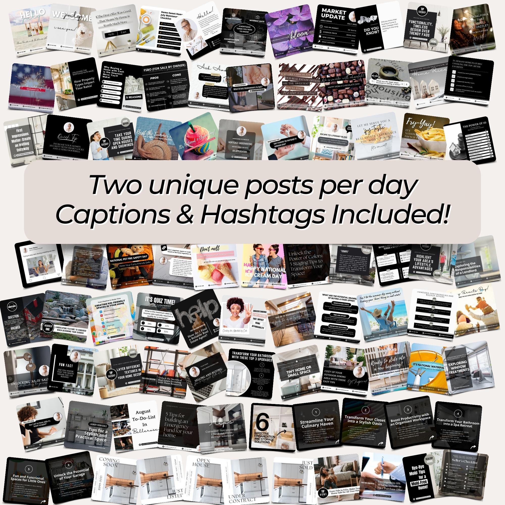Real Estate July 2023 Social Media Posts Instagram Facebook - Etsy