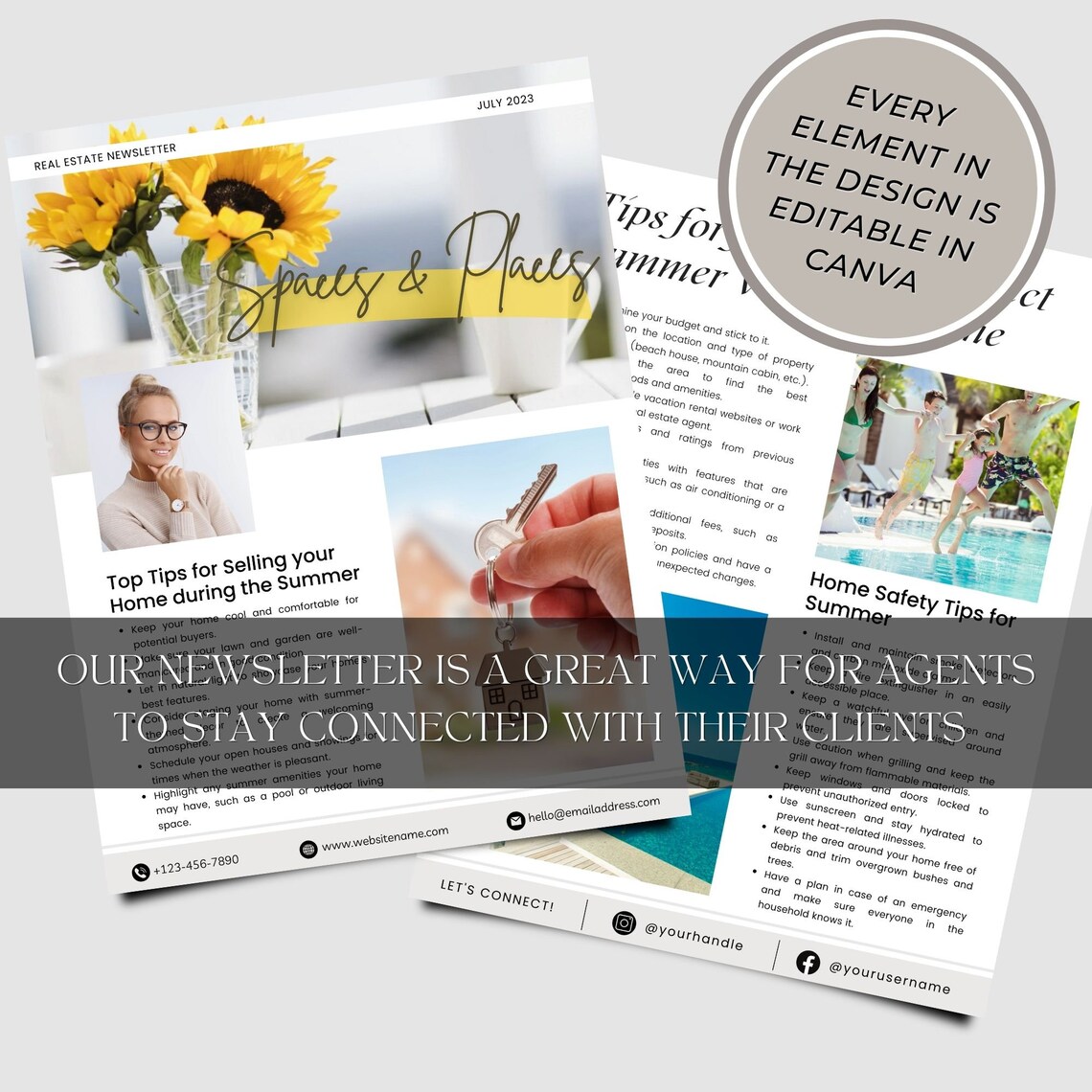 Real Estate July 2023 Newsletter |real Estate Template |real Estate ...