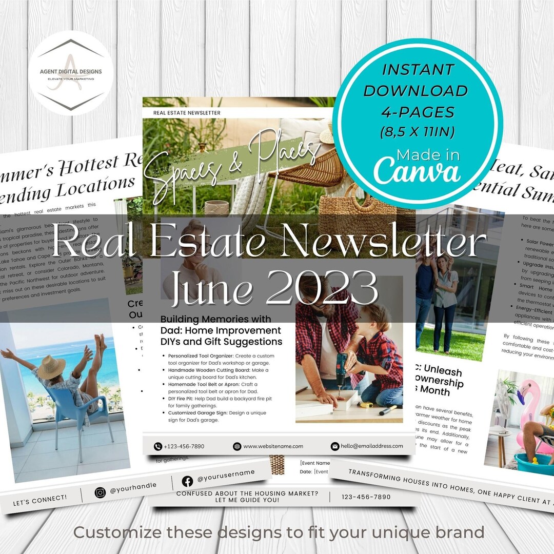 Real Estate June 2023 Newsletter |real Estate Template |real Estate ...
