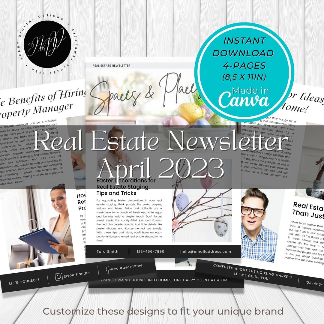 Real Estate April 2023 Newsletter |real Estate Template |real Estate ...