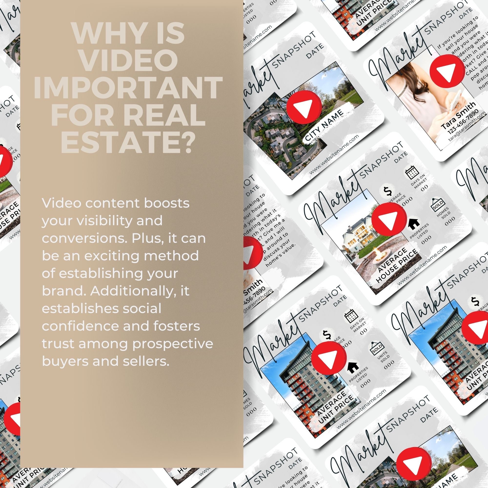Real Estate Housing Market Snapshot, Instagram Animated Post, Real ...